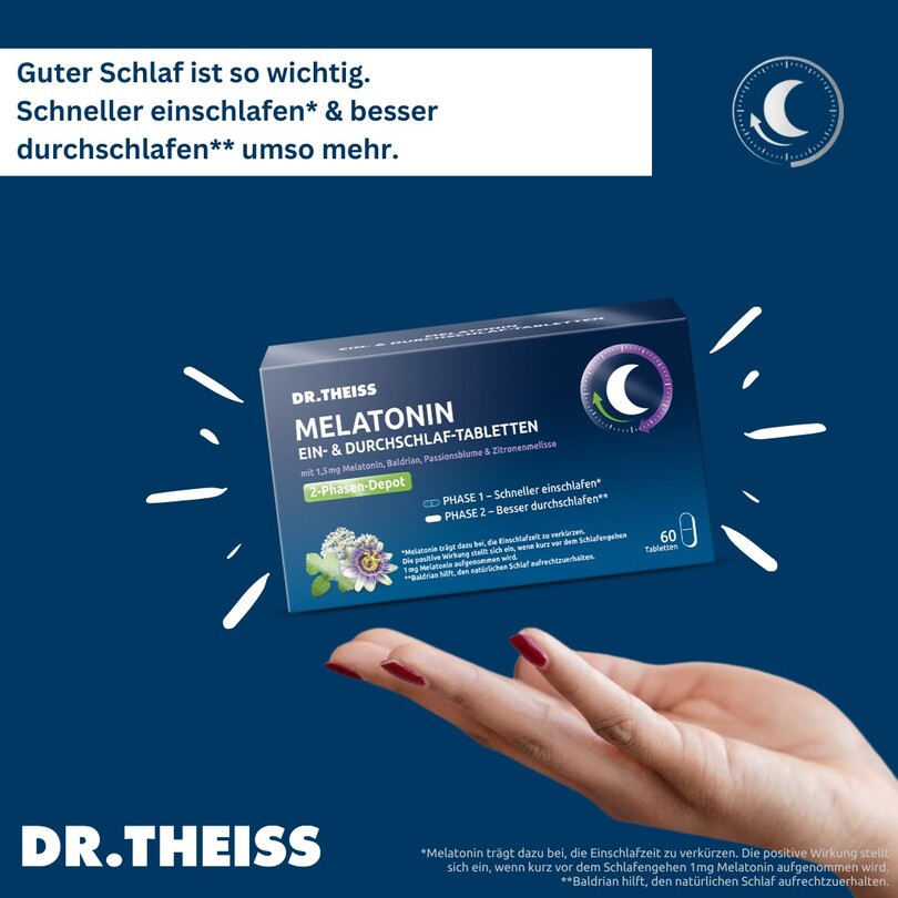 DR. THEISS Melatonin Ein- & Durchschlaf-Tabletten | Dr. Theiss